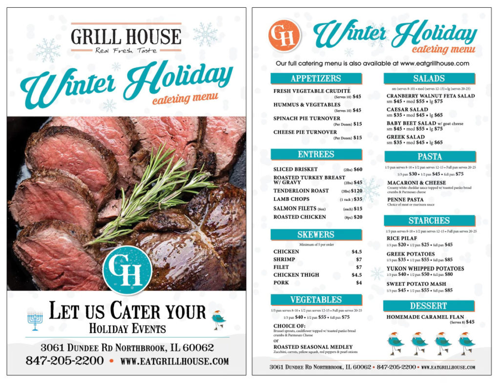 Winter Holiday Menu - Grill House